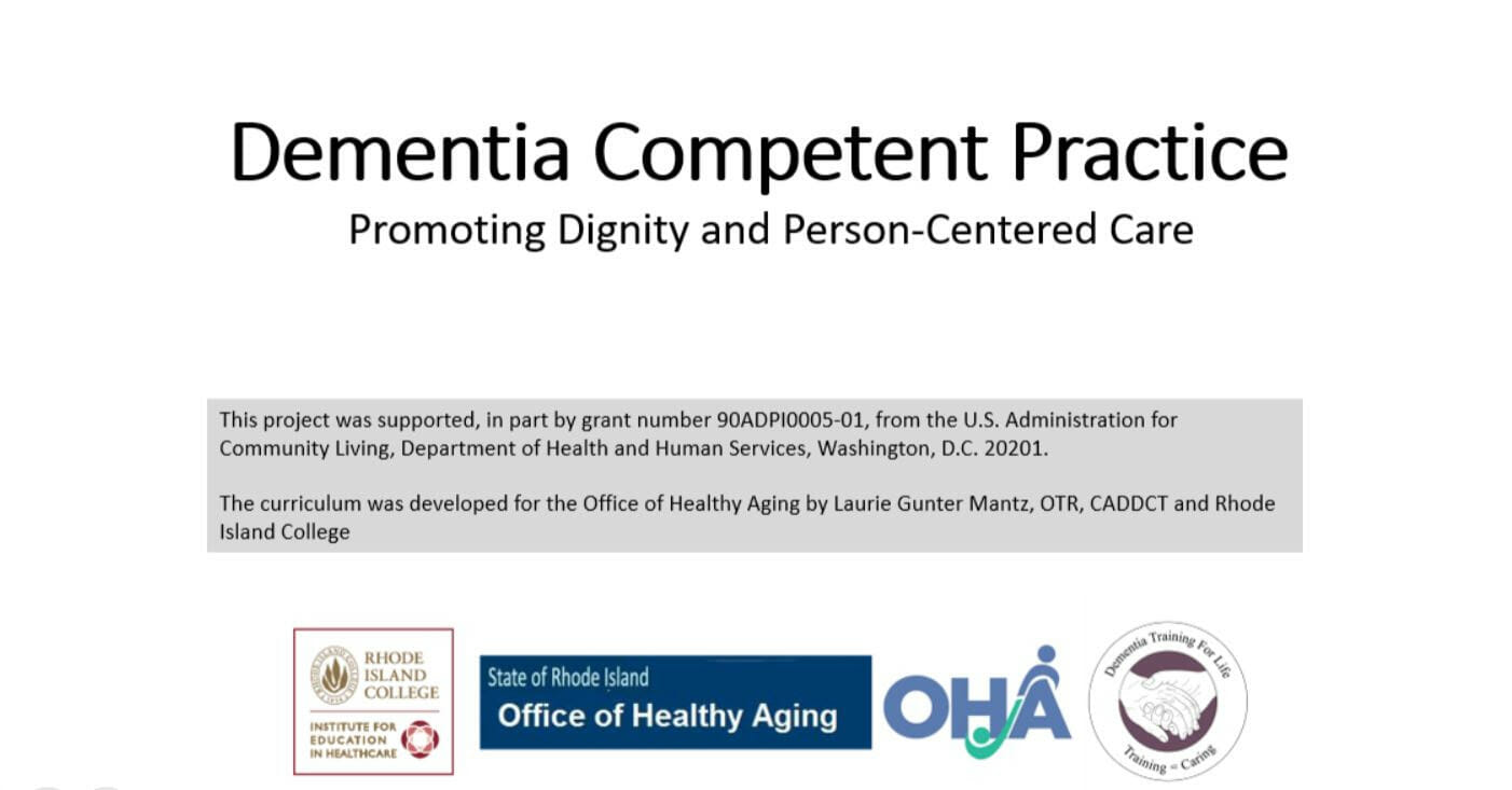 RIC Offering Training to Promote Dementia Competent Practice – Age ...